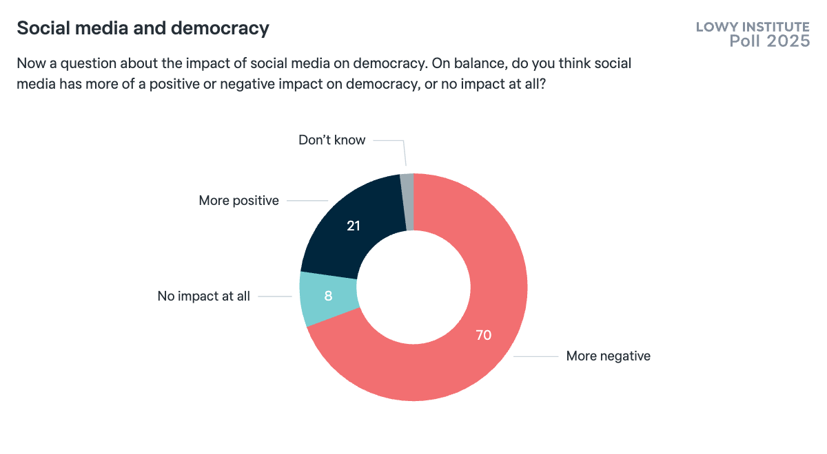 Social media and democracy - Lowy Institute Poll